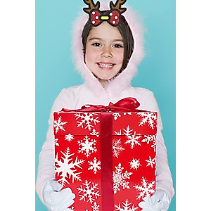 JWSCYSY Assorted Designs Christmas Gift Boxes with Lids, Tissue Papers and Ribbons, Medium Square Gift Boxes - 4 Pcs (8.7 Inch), Gift Wrapping Christmas Holiday New Year Presents Party Favor Boxes.