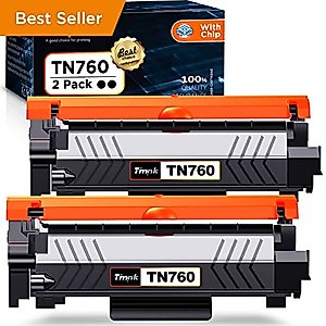 Timink TN760 2PK Replacement for Brother TN-760 TN730 High Yield Toner Cartridge, for MFC-2710DW HL-L2395DW DCP-L2550DW HL-L2370DW HL-L2690DW HL-L2390DW MFC-L2750DW (Black, 2 Pack)