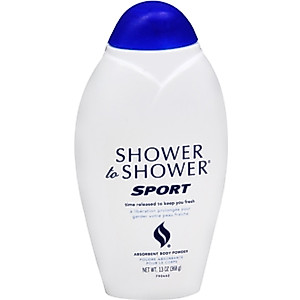 SHOWER TO SHOWER Body Powder, Sport 13 oz (Pack of 2)