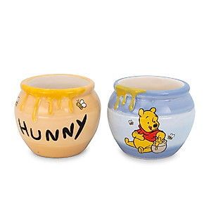 Disney Winnie the Pooh Hunny Pot Sculpted Ceramic Mini Mugs | Set of 2