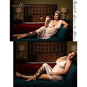 Avidlove Babydoll Lingerie for Women Sexy Long Nightgowns Sleep Dress Sleeveless Bridal Nighty White, XXL