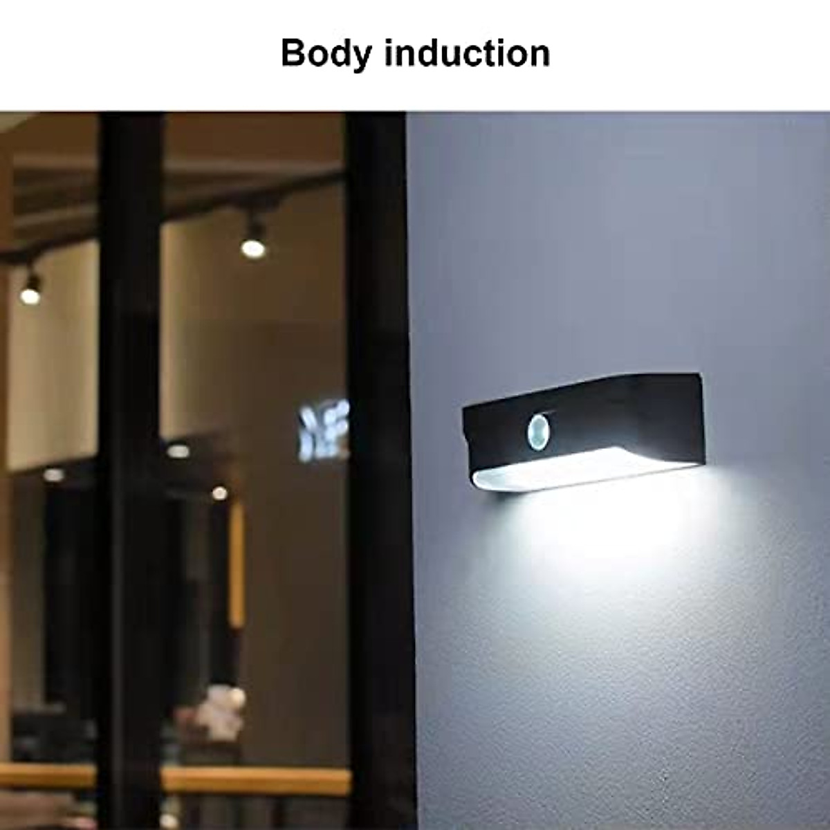 LED Outdoor Lights, IP65 Waterproof Body Induction LED Wall Light Energy Saving Highly Durable Heat Resistant for Garden for Corridor for Home