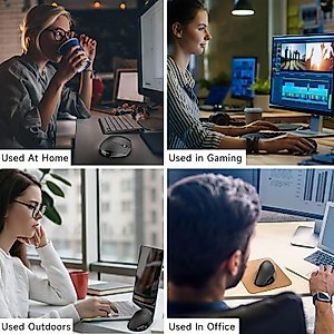 memzuoix Wireless Ergonomic Mouse,Upgraded 2.4G Optical Cordless Mice with 800/1200/1600 DPI,Vertical Computer Wireless Mouse for Laptop,Mac,PC,Desktop (for Right Hand,Large),Black Mouse