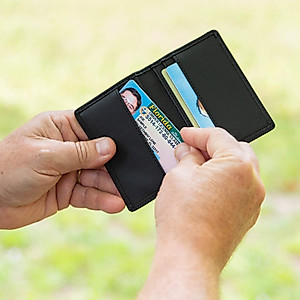 RFID Slim Bifold Wallet Card Holder - Minimalist Front Pocket Wallet for Men