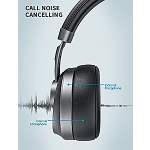 Ortizan Bluetooth Headphones Over Ear, Wireless Headset with Built-in Microphone, Hi-Fi Deep Bass and Soft Protein Earmuffs, for Cellphone/TV/PC/Home Office