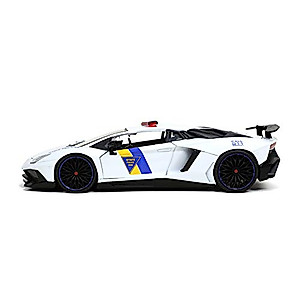 Jada Toys Hyperspec 1:24 Lamborghini Aventador SV State Police Die-cast Car, Toys for Kids and Adults