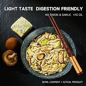 Zhuangmian Vegan Noodles, Non-Fried Ramen Noodles, Flaxseed Oil, Tomato & Mushroom Flavor, Low-Fat High-Fiber, 6-Pack (600g)