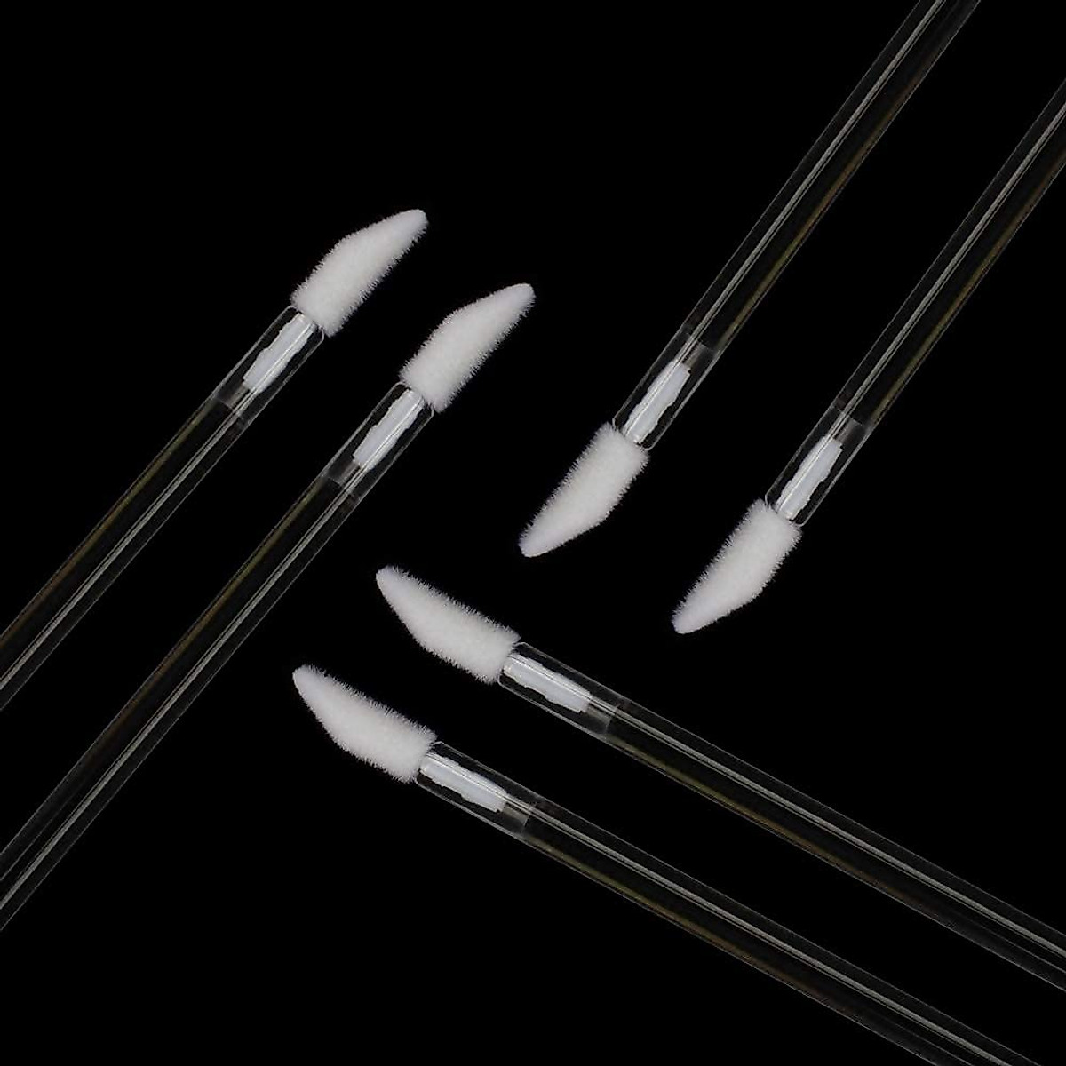 300 Pieces Disposable Lip Brushes Premium Lipstick Gloss Wands Applicator Makeup Tool Kits, Clear Handle