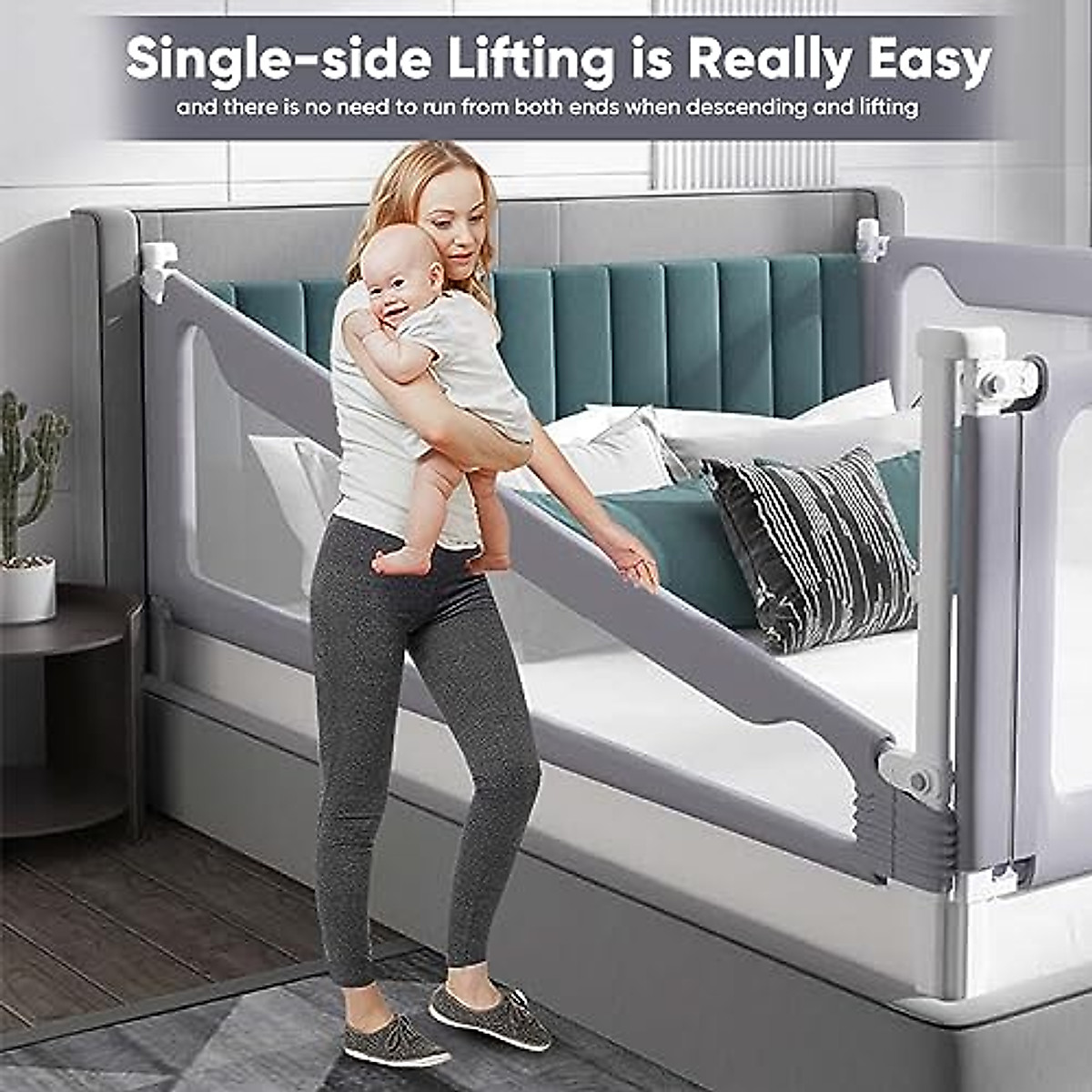 Fylirow Bed Rails for Toddlers, Upgraded Infants Safety Bed Guardrail Designed for Twin, Full, Queen, King Size