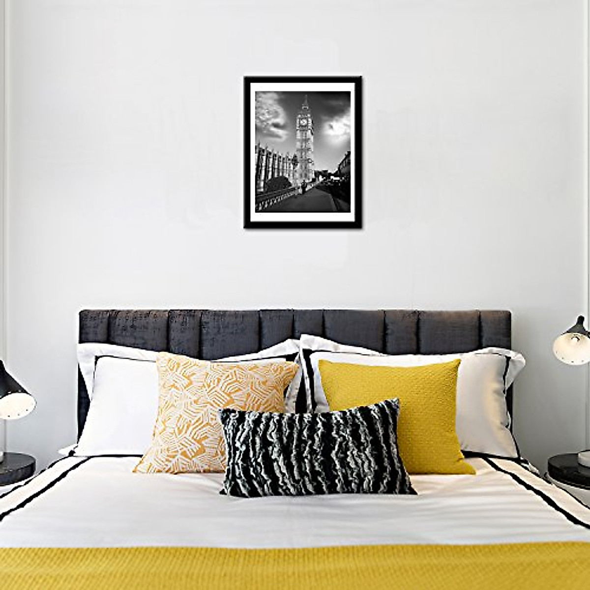 Soonrada 12x16 Frame Black Picture Frames to Display 11x14 Documents with Mats 12 x 16 Black Real Wood Photo Frame Wall Art for Office Living Room Wall Decor