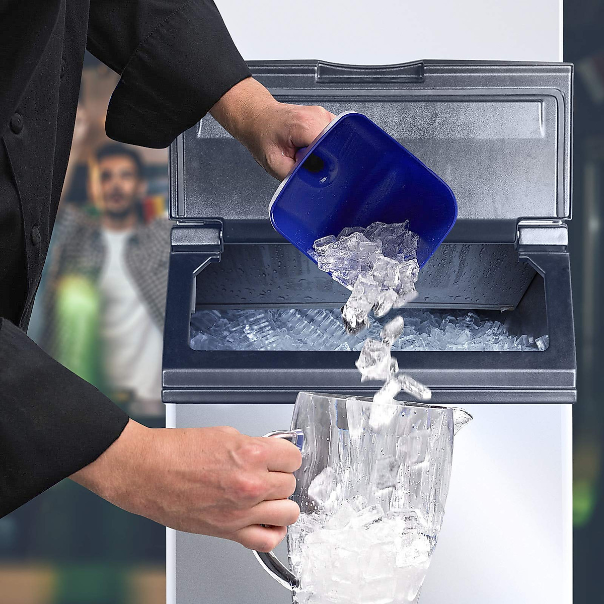 Commercial Ice Maker Machine with Bin, Atosa Stainless Steel Automatic Supermarkets Restaurant, 460lbs/24h