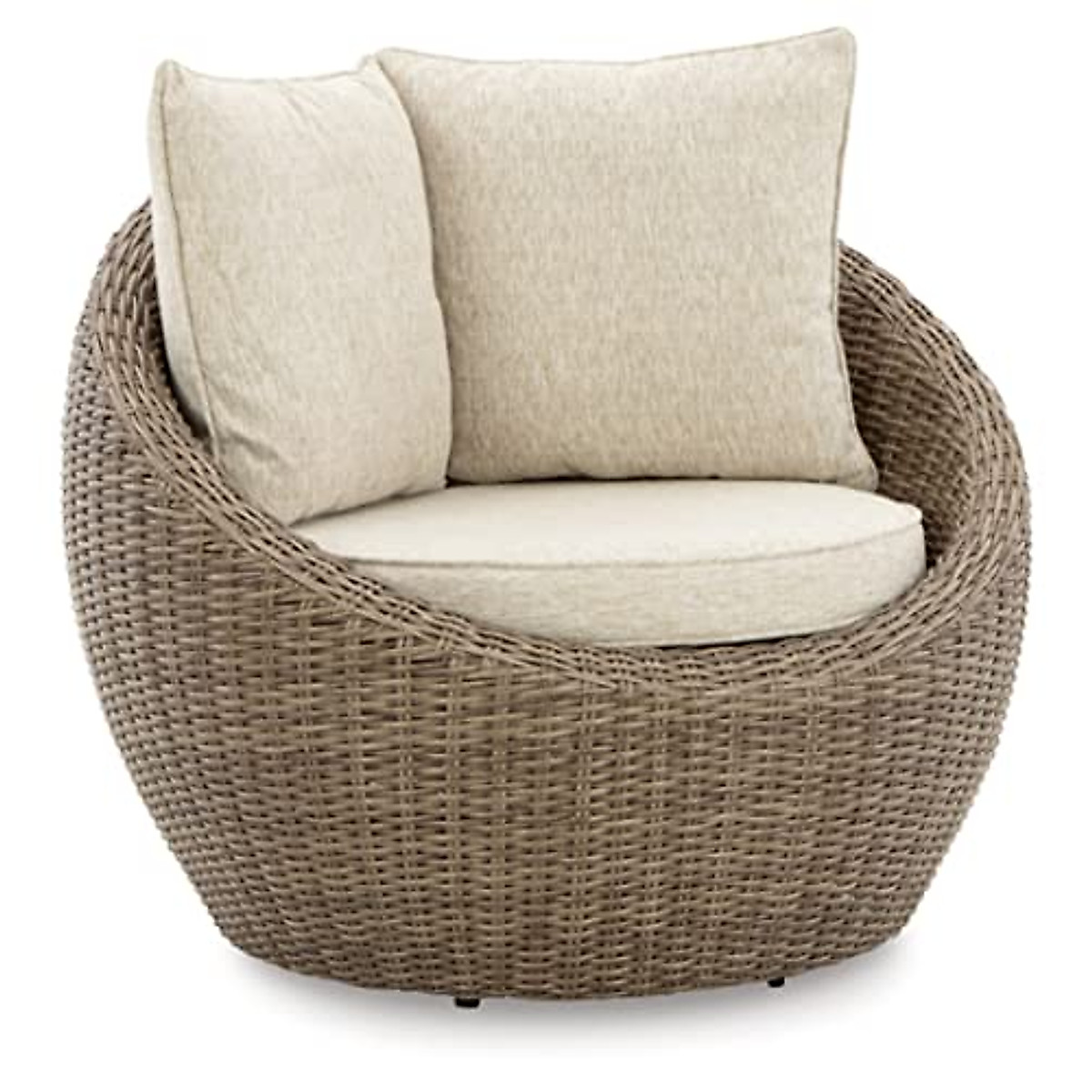 Signature Design by Ashley DANSON Swivel Lounge with Cushion, 2 Count, Light Brown