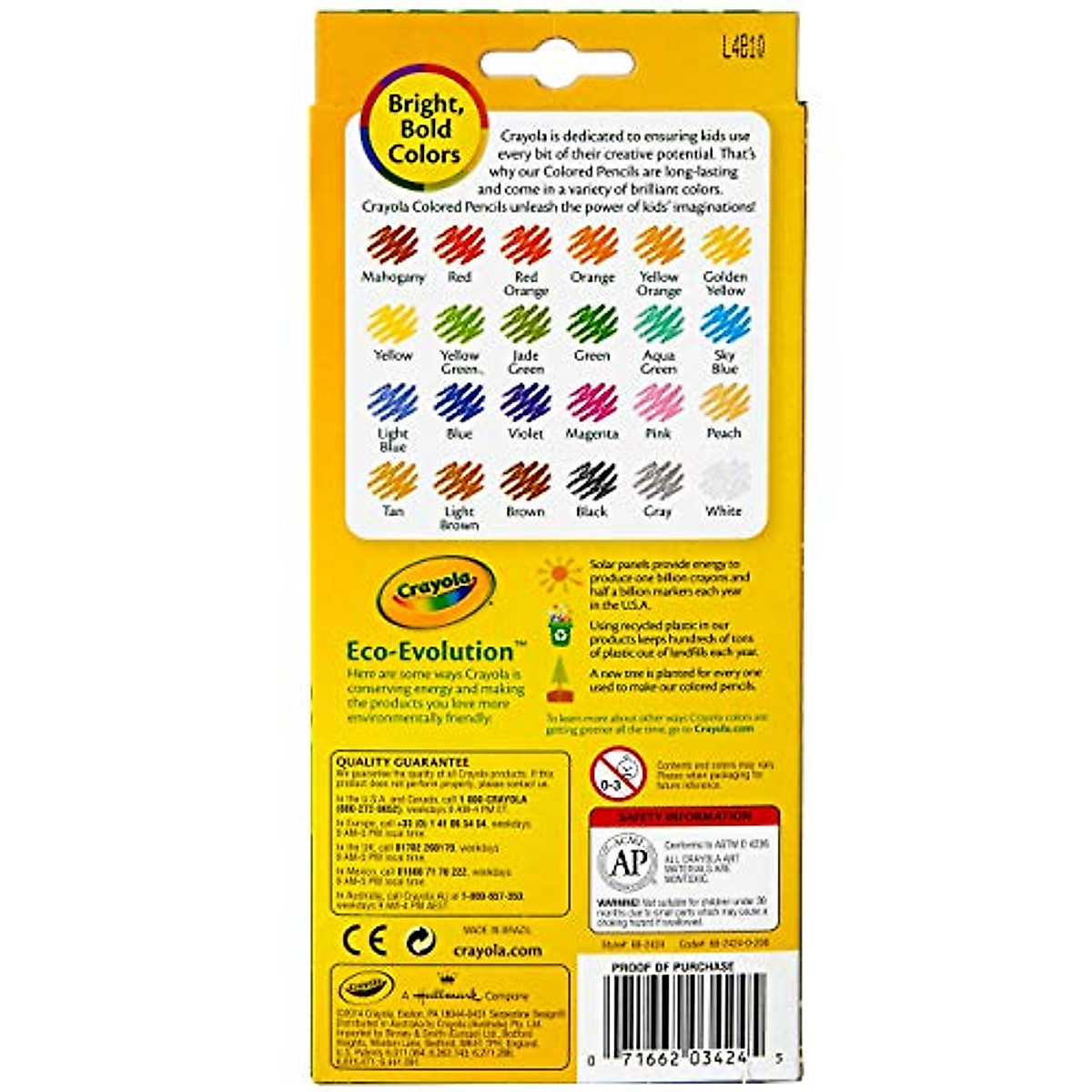 Crayola Erasable Colored Pencils, Kids At Home Activities, 24 Count, Assorted, Long