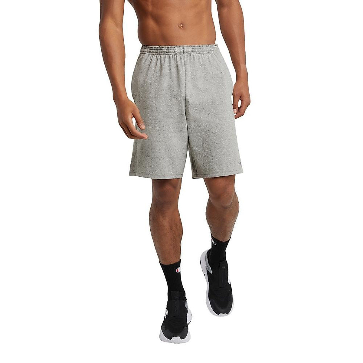 Champion Men's Shorts, Classic Cotton Jersey Athletic Shorts, 9", Long Gym Shorts, Men's Workout Shorts