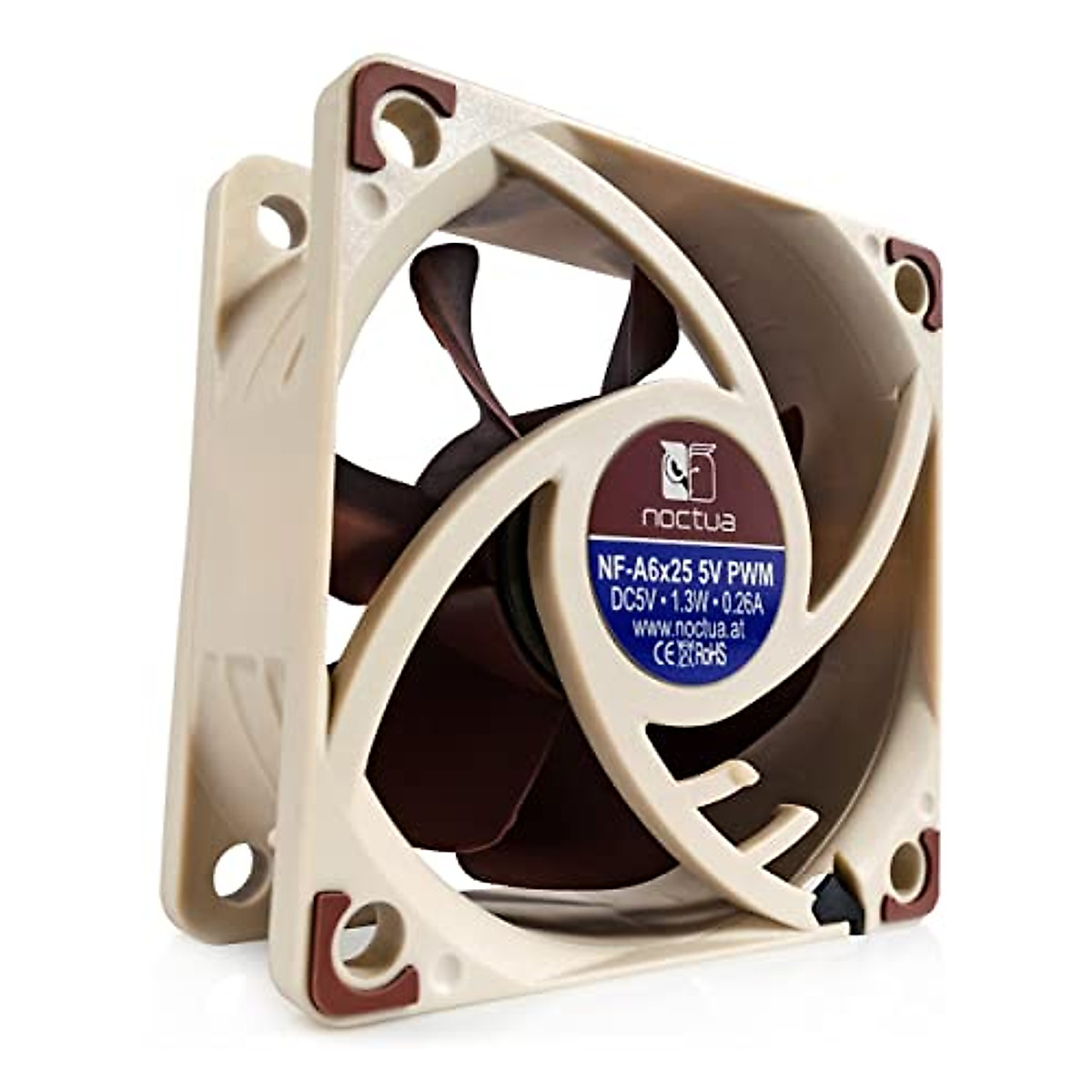 Noctua NF-A6x25 5V PWM, Premium Quiet Fan, 4-Pin, 5V Version (60mm, Brown)