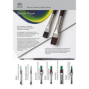 Winsor & Newton Galeria Brush Short Handle Round No 1 (Each) (1.5mm)