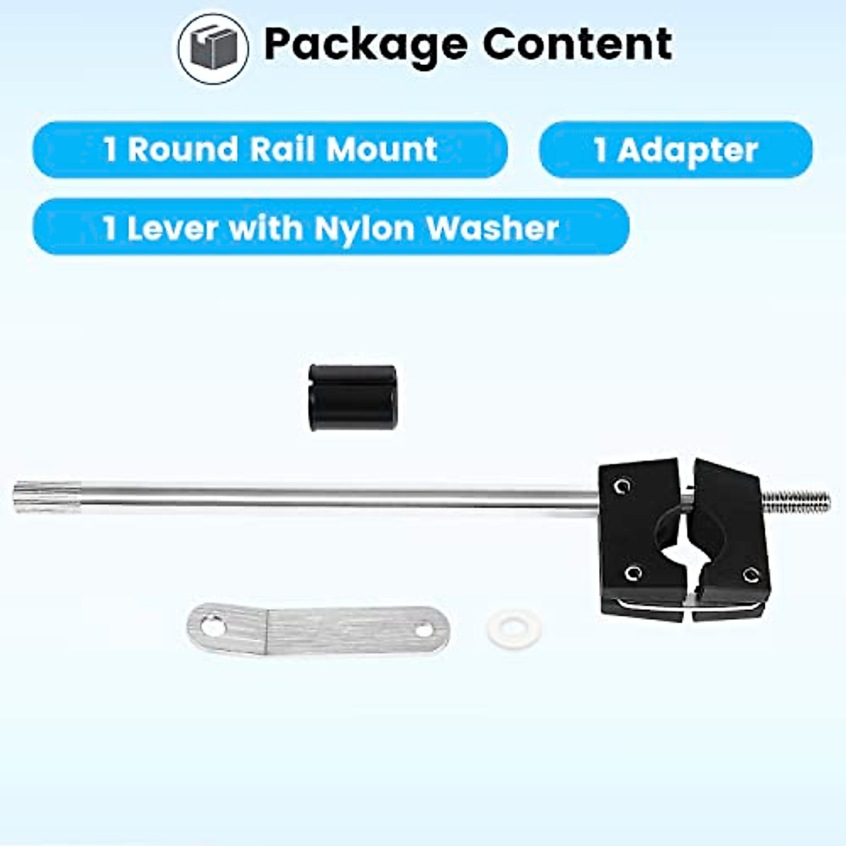 A10-080 Round Rail Grill Mount Quick-Disconnect Mounting Hardware All Angle Mounting Bracket 7/8"-1" for Marine Kettle BBQ Grill