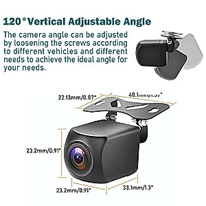 EWAY WiFi Wireless Backup Camera Compatible with iPhone/Android, Rear/Front View Reverse Camera for Car Truck Van SUV Pickup Trailer RV Camper, Guide Lines On/Off Wide View Angle WiFi Signal