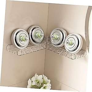 COOLHIYA Household Storage Shelf Storage Bracket Abs Wall Floating Shelf Wall Storage Rack