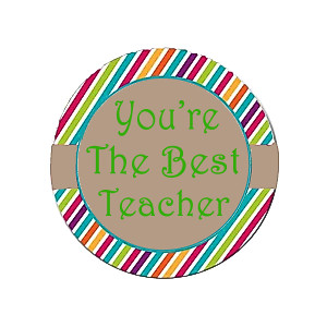 You are The Best Teacher Sticker,2 Inch Teacher Appreciation Thank You Sticker Labels for Envelope Seals & Gift Bags(500PCS/ROLL)