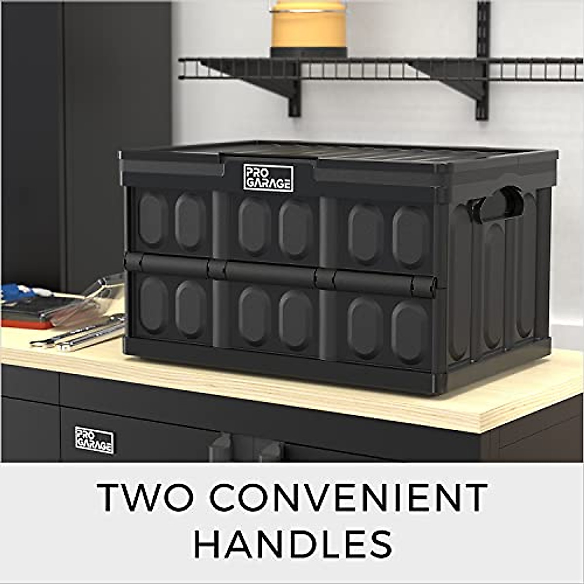 ClosetMaid ProGarage 12 Quart Utility Storage Tote Container, Black