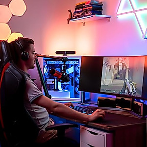 IXTECH Boom Arm - Adjustable 360° Rotatable Microphone Sturdy Stainless Steel Mic Desk, Table Stand Foldable Scissor Stable Mount Arms for Radio Studio, Podcast, Gaming