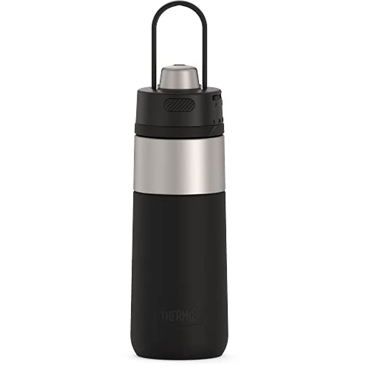 Guardian Collection by THERMOS Stainless Steel Hydration Bottle 18 Ounce, Matte Steel/Espresso Black