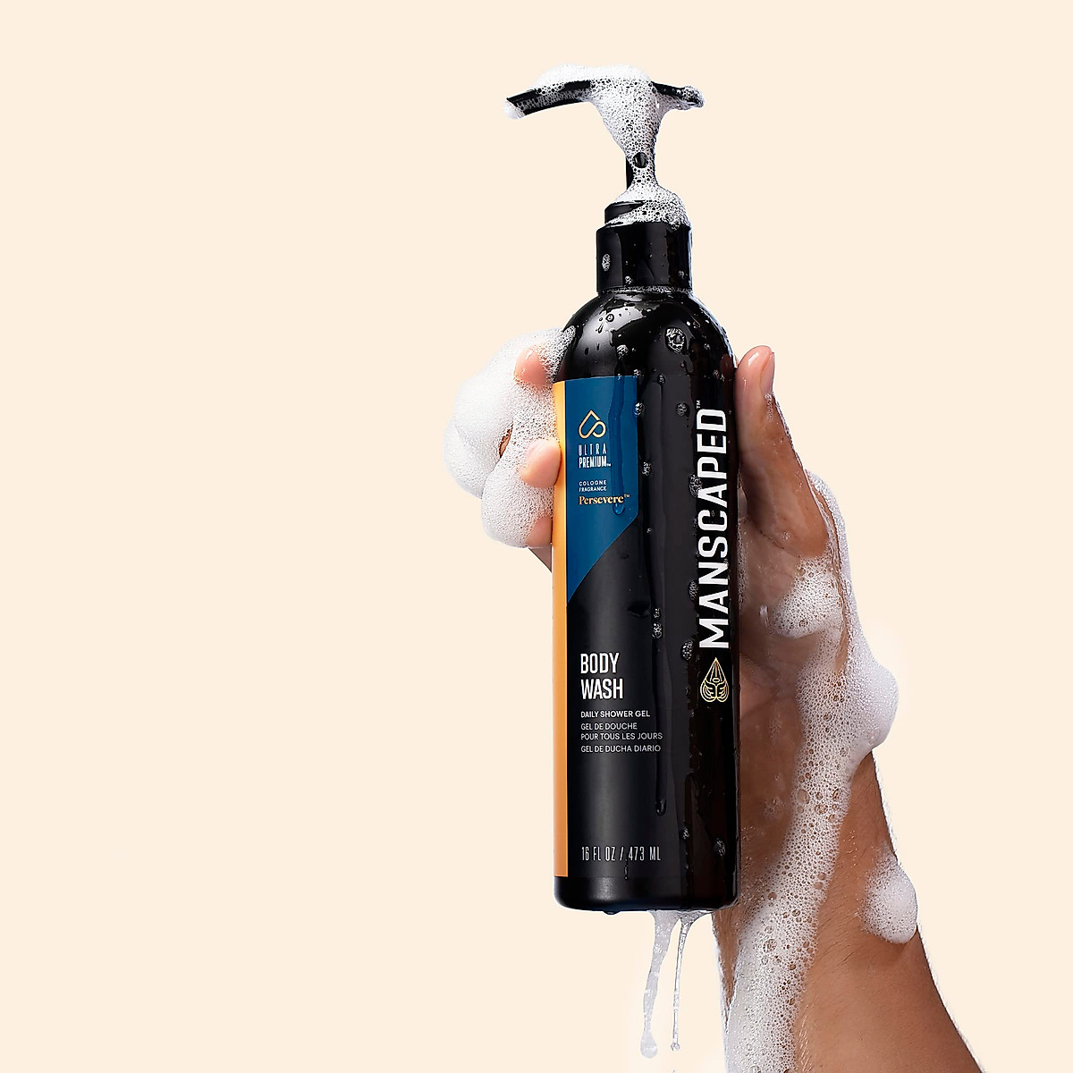 MANSCAPED® Men’s UltraPremium Persevere™ Body Wash, Luxurious Clean Formula Infused with Aloe Vera and Sea Salt, Refreshing and Nourishing Daily Shower Gel for Hydrating Skin, (16 oz)