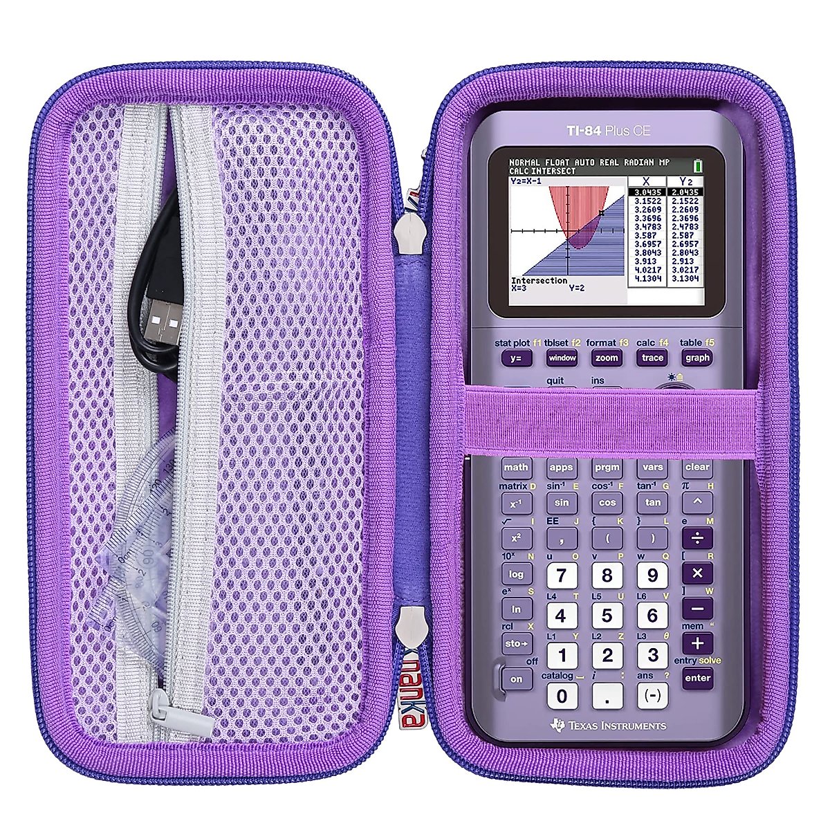 Khanka Hard Travel Case Replacement for Texas Instruments TI-83 Plus/TI-84 Plus/TI-84 Plus CE Color Graphing Calculator, Case Only (Infinitely Iris)
