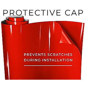 VViViD+ Ultra Gloss Racing Red Vinyl Car Wrap Premium Paint Replacement Film Roll with Nano Air Release Technology, Stretchable Protective Cap Liner, Self Adhesive (1.5ft x 5ft)