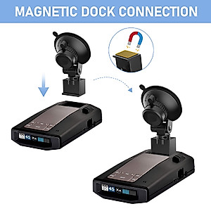 Radar Detector Mount,Car Radar mounting Bracket,Windshield and Dashboard Suction Mount,for Escort Max360c Max 3 IX IXc Redline EX Beltronics Cobra DualPro GT 360 Radar Models, w/EZ Magnet Connection
