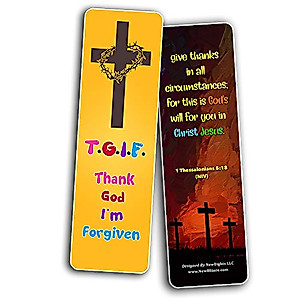 Christian Gospel Bookmarks for Kids (12 Pack) - Collection of Inspirational Bible Verses for Kids - Church Memory Verse Sunday School Rewards - Christian Stocking Stuffers Birthday Assorted Bulk Pack