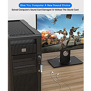 USB A to Lightning Audio Adapter Cable USB 3.0 Male to Lightning Female HiFi Audio Headphones Converter Fit with USB A MacBook Computer PC Support Volume Control Mic Nylon Braided