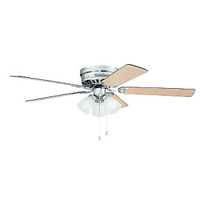 Litex Industries - 52" Flushmount Satin Nickel LED Ceiling Fan with 3 lights - CC52SN5L3 (10286)