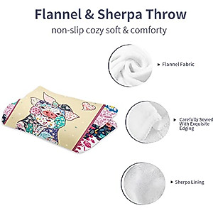 Cute Pig Blanket Gift for Girls Women Cute Pig Animal Blanket Super Soft Plush Flannel Throw Blanket for Couch Bed Sofa 60"x80"