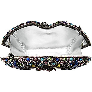 MOSSMON Formal 3D Flower Rhinestone Crystal Clutch Evening Wedding Bag For Women