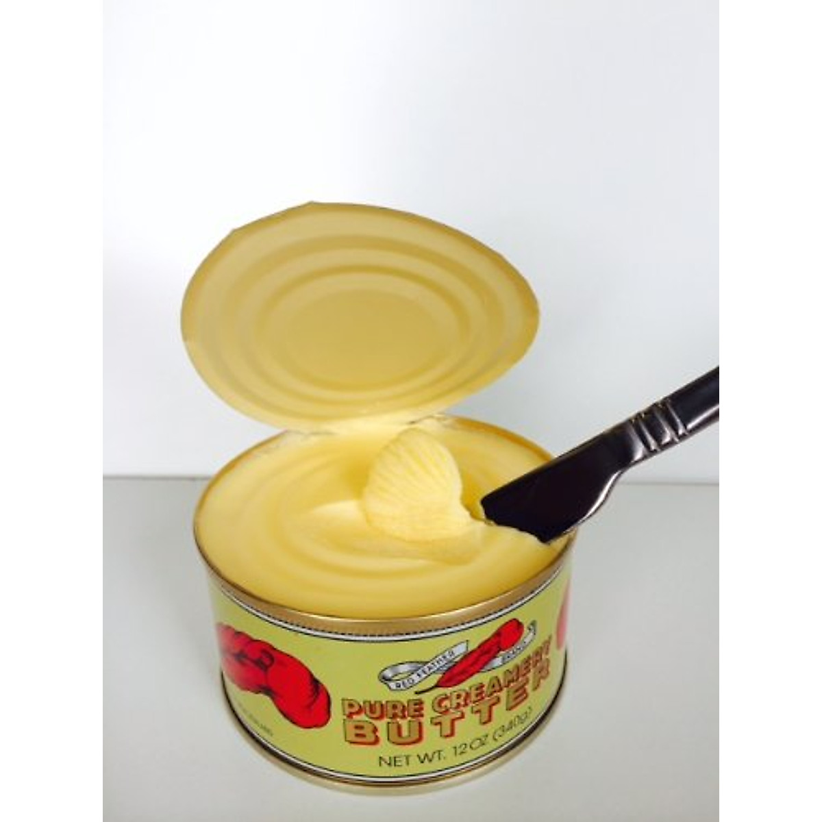 Red Feather Creamery Canned Butter A real butter from new Zealand-100% pure no artificial colors or flavors-Great For Hurricane Preparedness Emergency Survival Earthquake Kit-(24 Cans/Full Case)