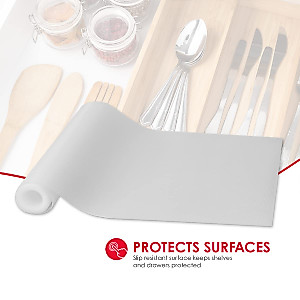 Home Basics, Clear Diamond 12" x 60" Shelf Liner Slip Non-Adhesive No Oder Multifunction Drawer Refrigerator Pantry Cupboard Shelving for Kitchen Home Closet Office