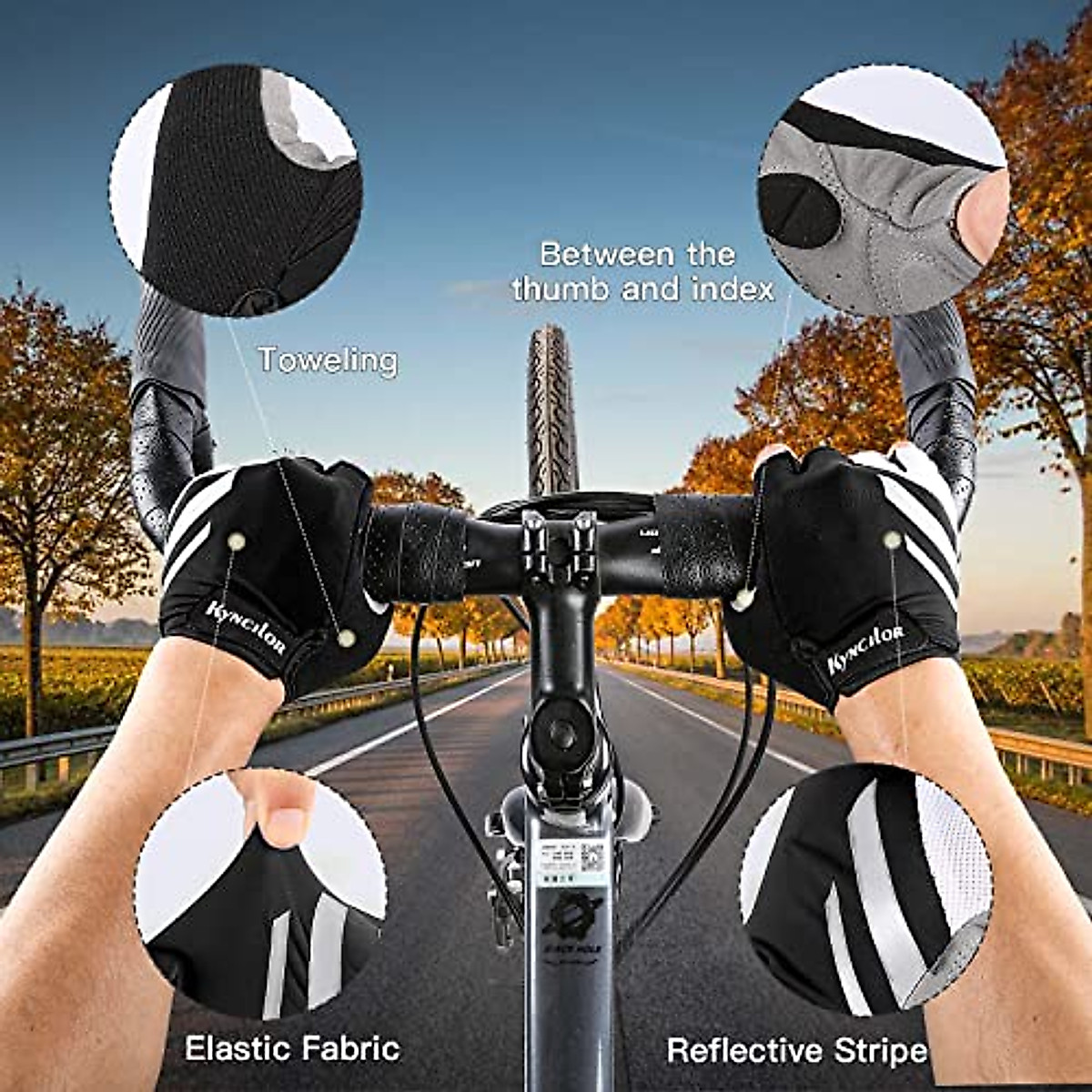 KynciLOR Cycling Gloves for Men Lightweight Mountain Biking BMX Gloves MTB and Road Bike Gloves for Women Running Wheelchair Driving