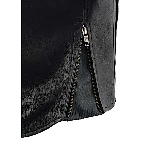 Milwaukee Leather ML1408 Men's Black 'Savage' Sporty Crossover Leather Jacket - 4X-Large