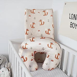 OWLOWLA Nursing Pillow Cover,Minky Breastfeeding Pillow Cover Fits Original Nursing Pillow Baby Boy Girl(Fox)
