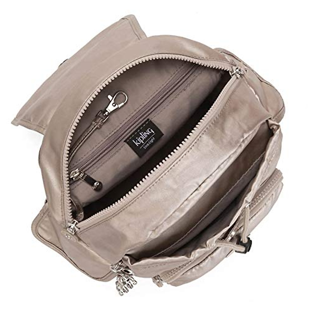 Kipling Women's Backpack City Pack Mini, Silver (Metallic Glow), 27x29x14 Centimeters (B x H x T)