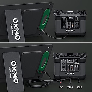 OKMO OS100 Portable Solar Panel for OKMO G1000/G2000 Portable Power Station Foldable Solar Charger with USB Outputs for Outdoor RV Camping Off Grid Solar Power Backup