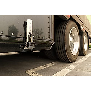 BRINKS - 40mm Laminated Steel Weather Resistant Padlock with 2” Shackle - Vinyl Wrapped and Chrome Plated with Hardened Steel Shackle, 172-42051, Black