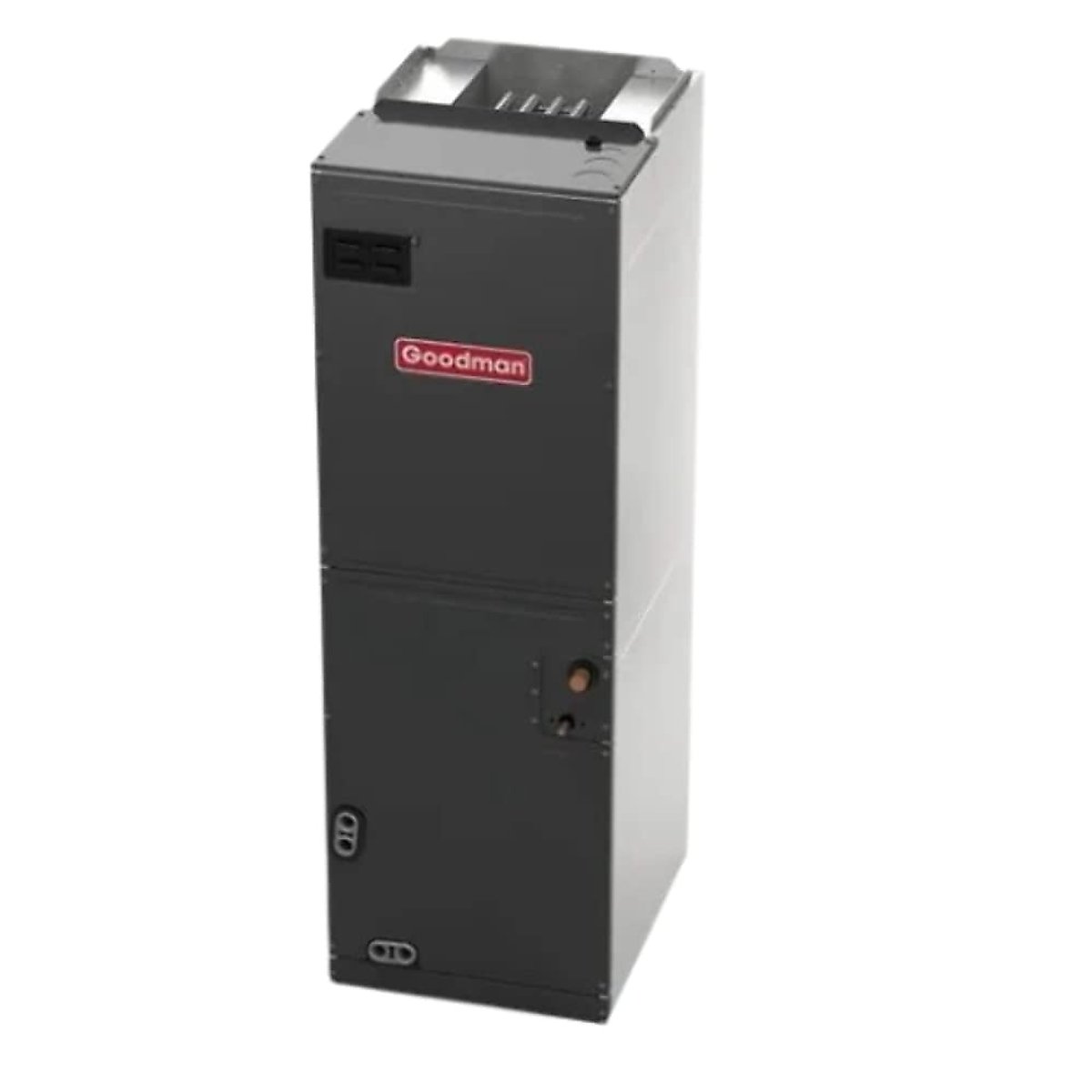 Goodman 2.5 Ton High-Efficiency Air Handler Unit with Direct-drive, multi-speed PSC blower motor, Coil mounting track for quick repositioning, horizontal right & downflow orientations Model: ARUF29B14