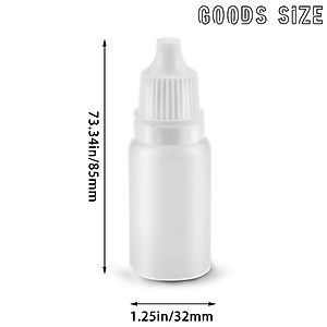 Twdrer 32PCS 1oz/30ml Empty Plastic Squeezable Eye Liquid Dropper Bottles with Caps,Refillable Ldpe Plugs Essential Oil Bottle Container