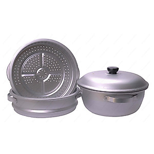 M.V. Trading ST40 3-Tier Aluminum Steamer, 16-Inch