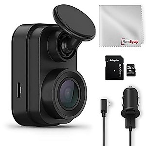 Garmin Dash Camera for Cars, WiFi Mini Dash Cam, Backup Monitor 1080p HD with Micro SD, 140-Degree FOV with Voice Control and App, Homequip Cleaning Lens Cloth Included