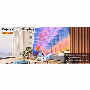 1080P Native Full HD Projector, 4.1" LCD,2023 New Projector, 15000 Lumens Multimedia Home Theater Video Projector, Compatible 1080P HDMI, USB, VGA, AV, Smartphone, Pad, TV Box, Laptop (Classic,SV08)