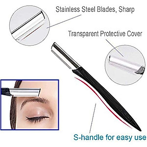 Eyebrow Scissors, 7 in 1 Eyebrow Kit, Professional Eyebrow Grooming Kits for Women, Including Brow Razors, Brush, Scissor, Tweezers, with Storage Box (1)